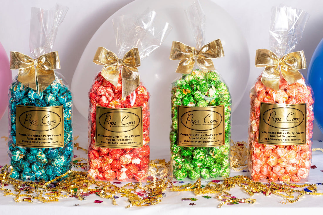 Flavored Gourmet Popcorn Party Favor Bags | Pops Corn
