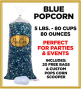 Blue Caramel and Blueberry Flavored Popcorn Party 5lb Bag | Pops Corn