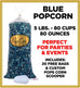 Blue Caramel and Blueberry Flavored Popcorn Party 5lb Bag | Pops Corn