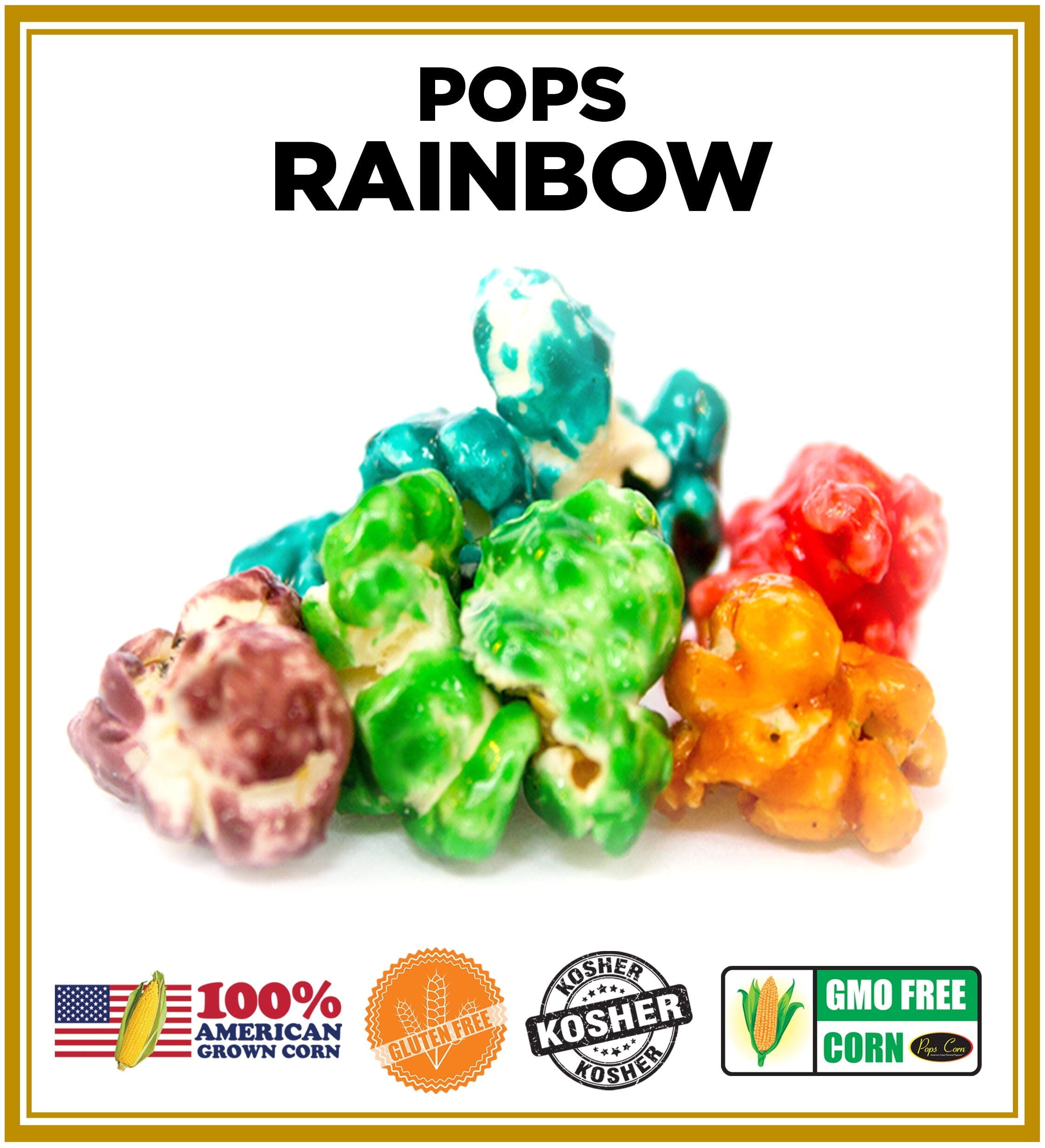 Gourmet Bulk Rainbow Flavored Popcorn Party Bag | 5lbs | Pops Corn