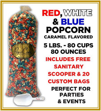 Gourmet Bulk Red, White and Blue Popcorn Party Bag | Pops Corn
