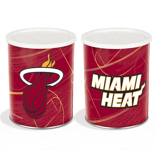 1 Gallon NBA Miami Heat Gourmet Flavored Popcorn Tin | Pops Corn